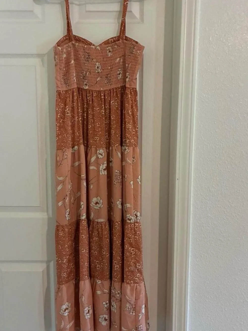 Bog Collective | Dresses | Womens Midi Floral Tiered Dress In Dusty ...